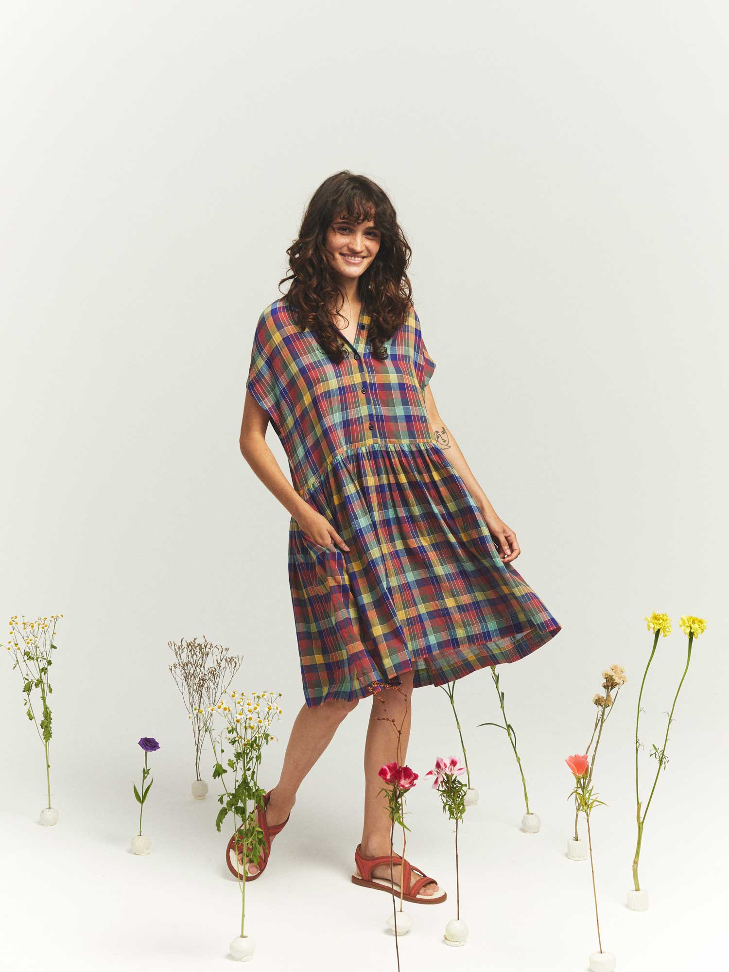 Norah Les Madras Dress - Mii Collection